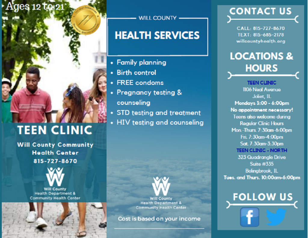 Teen Brochure New 3 EXPAND | Will County Health Department