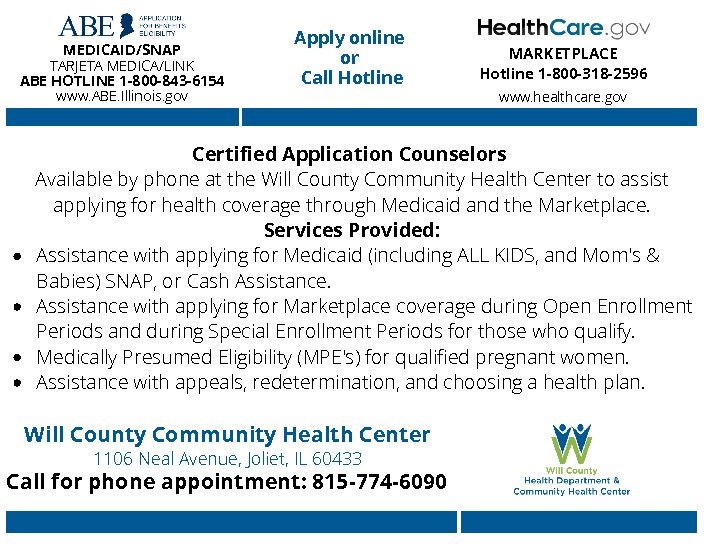 ACA-Postcard-english | Will County Health Department